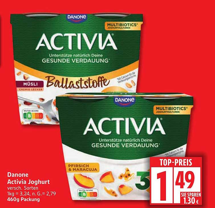 Danone Activia Joghurt Versch. Sorten 460G Packung Angebot bei NP ...