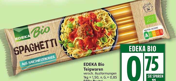 Edeka Bio Spaghetti Angebot bei Edeka - ProspektGuru.de