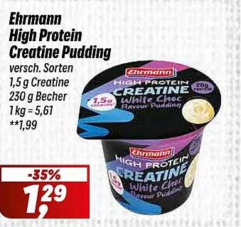 Ehrmann High Protein Creatine Pudding Angebot bei Simmel - ProspektGuru.de
