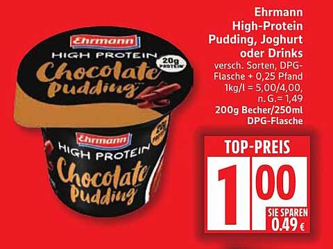 Ehrmann High-Protein Pudding, Joghurt Oder Drinks Angebot bei Edeka ...