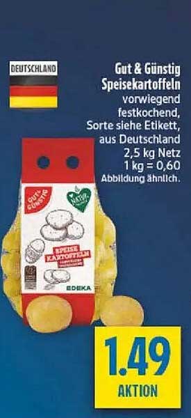 Gut & Günstig Speisekartoffeln Vorwiegend Festkochend, Sorte Siehe ...
