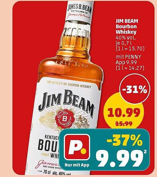 Jim Beam Bourbon Whiskey Angebot bei Penny - ProspektGuru.de