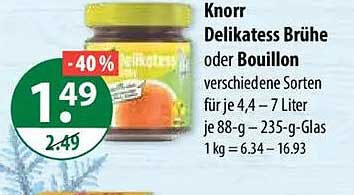 Knorr Bouillon Verschiedene Sorten Angebot bei Hit - ProspektGuru.de