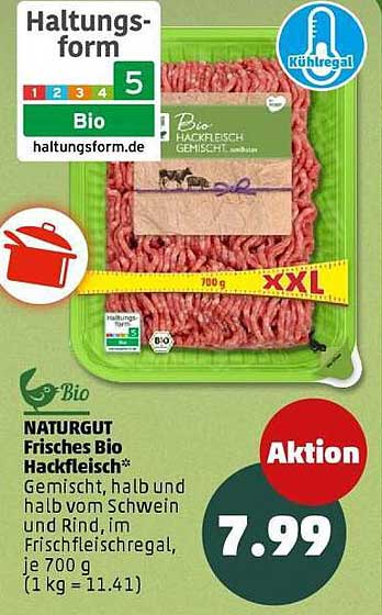 Hackfleisch Gemischt Vom Rind Und Schwein 800G Packung Angebot bei E ...