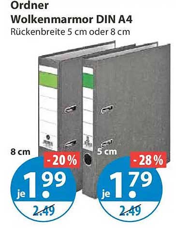Aktenordner Wolkenmarmor, Din A4, 8Cm Oder 5Cm Breit, Rückenschild ...
