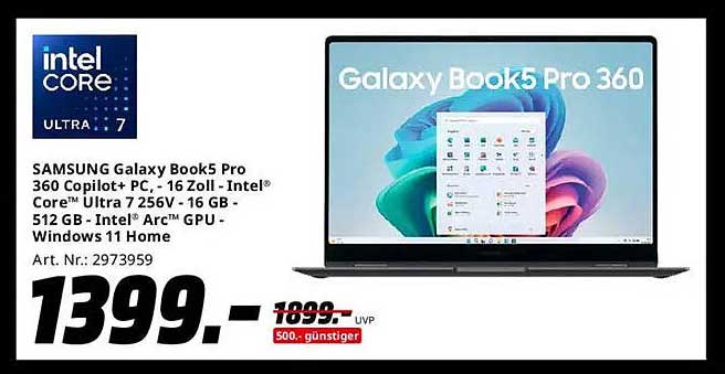 Samsung Galaxy Book5 Pro 360 Copilot+ Pc, 16 Zoll - Intel® Core™ Ultra ...