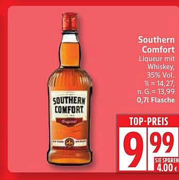 Southern Comfort Liqueur Mit Whiskey, 35% Vol. Angebot bei Edeka ...