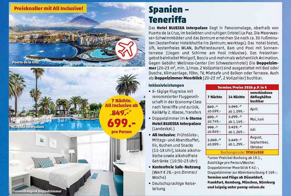 Fhre Spanien Teneriffa