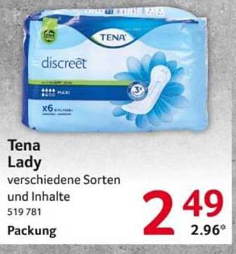 Tena Lady Verschiedene Sorten Und Inhalte Angebot bei Selgros ...