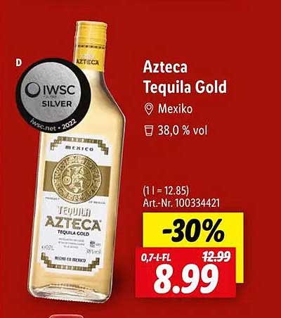 Azteca Tequila Gold Angebot bei Lidl