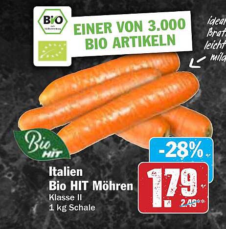 Bio Hit Möhren Angebot bei Hit