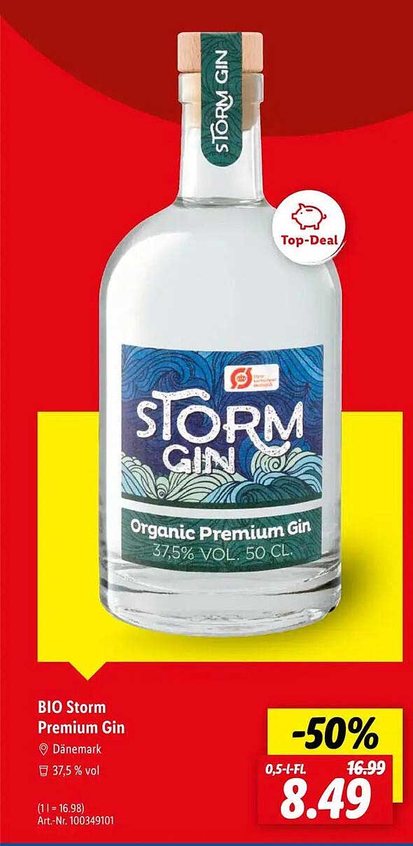 Bio Storm Premium Gin Angebot bei Lidl