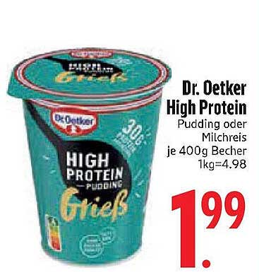 Dr. Oetker High Protein Grieß Angebot bei Edeka - ProspektGuru.de