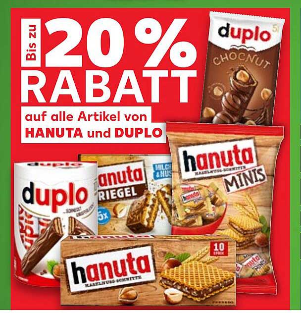 Duplo Hanuta Hanuta Riegel Hanuta Minis Hanuta Haselnuss-Schnitten ...
