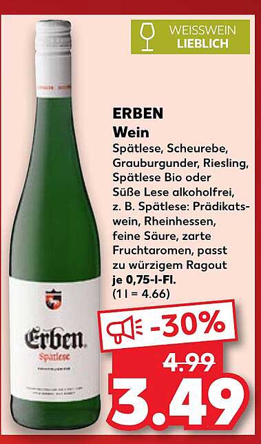 Erben Wein Angebot bei Kaufland - ProspektGuru.de