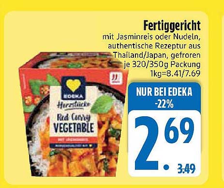 Fertiggericht Angebot bei Edeka