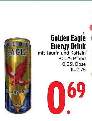 Golden Eagle Energy Drink Angebot bei Edeka
