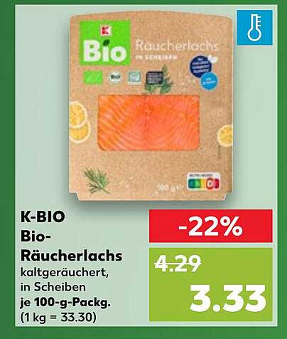 K-Bio Bio-Räucherlachs Angebot bei Kaufland