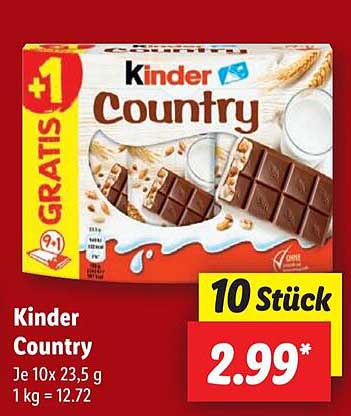 Kinder Country Angebot bei Lidl - ProspektGuru.de