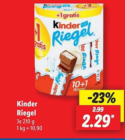 Kinder Riegel Angebot bei Lidl