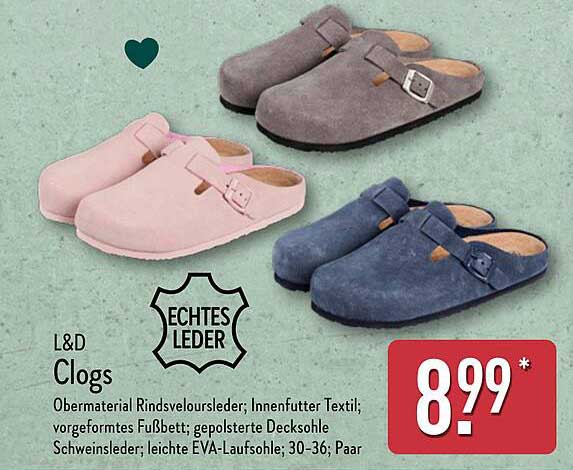 L&D Clogs Angebot bei Aldi Nord