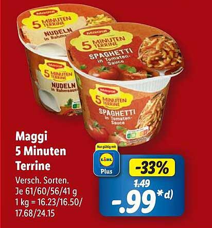Maggi 5 Minuten Terrine Angebot bei Lidl