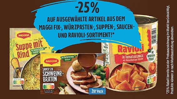 Maggi Suppen- Und Ravioli-Sortiment Angebot bei E-Center
