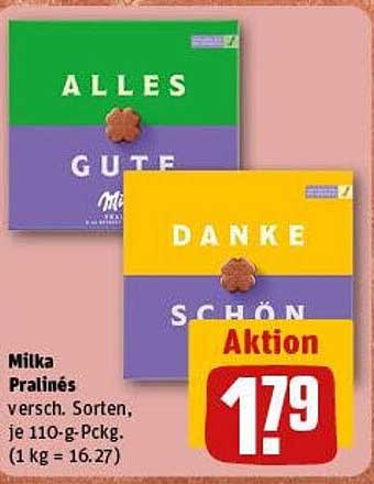 Milka Pralinés Angebot bei REWE