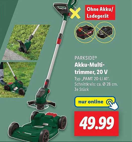 Parkside Akku-Multi-Trimmer, 20 V Angebot bei Lidl