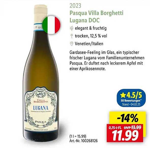 Pasqua Villa Borghetti Lugana Doc Angebot bei Lidl