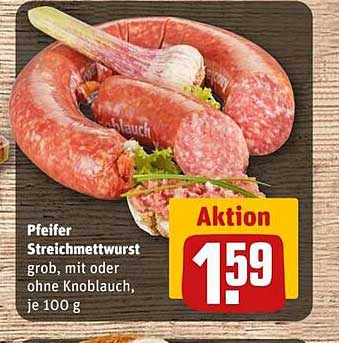 Pfeifer Streichmettwurst Angebot bei REWE Center - ProspektGuru.de
