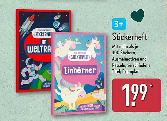 Stickerheft Angebot bei Aldi Nord