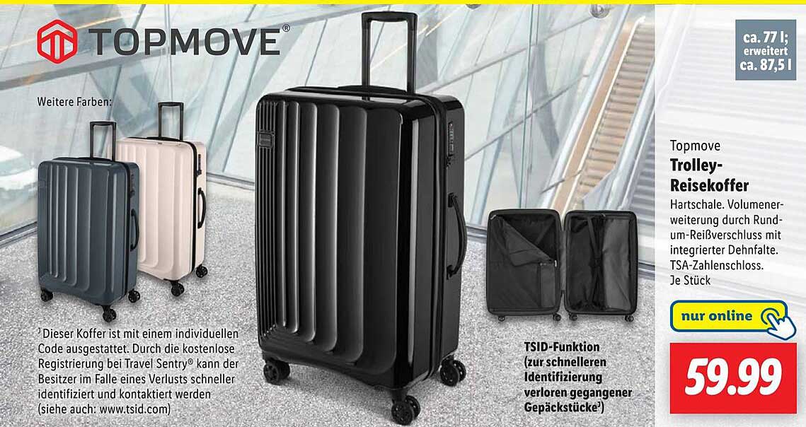 Topmove Trolley-Reisekoffer Angebot bei Lidl