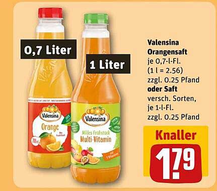 Valensina Orangensaft Angebot bei REWE Center