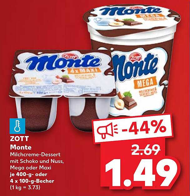 Zott Monte Angebot bei Kaufland - ProspektGuru.de