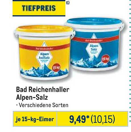 Bad Reichenhaller Alpen-Salz - Verschiedene Sorten Angebot bei METRO