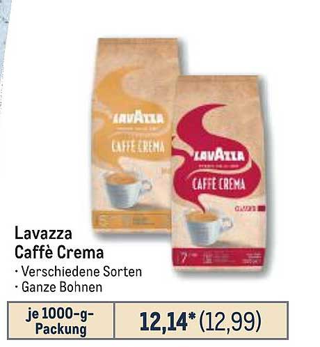 Lavazza Caffè Crema – Ganze Bohnen In Verschiedenen Sorten Angebot bei ...