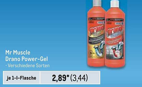 Mr Muscle Drano Power-Gel - Verschiedene Sorten Angebot bei METRO