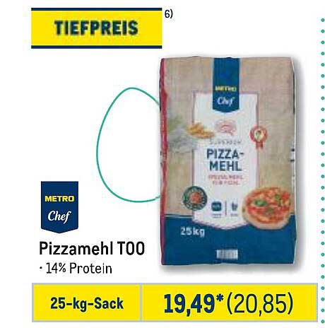 Pizzamehl T00 Von Metro Chef - 25 Kg Sack Angebot bei METRO