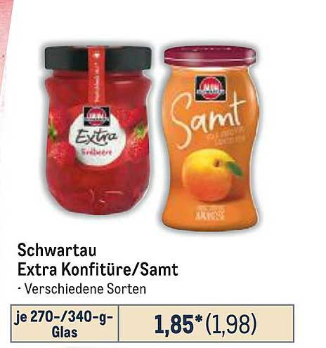 Schwartau Extra Konfitüre/Samt - Verschiedene Sorten Angebot bei METRO