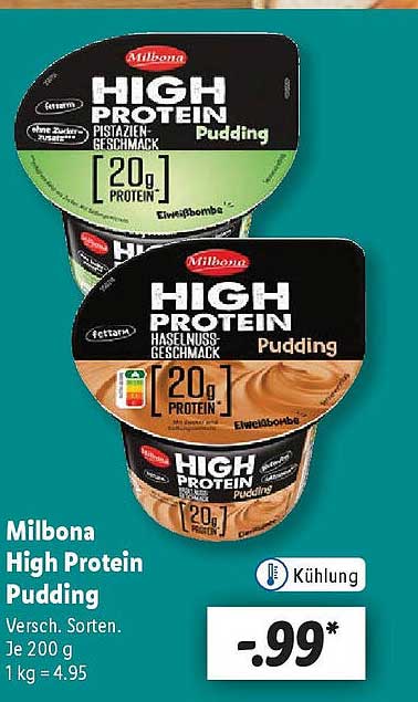 Milbona High Protein Pudding Angebot bei Lidl