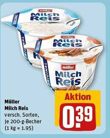 Müller Milch Reis Angebot bei REWE