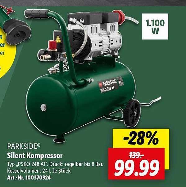 Parkside Silent Kompressor Angebot bei Lidl