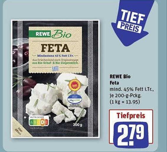 Rewe Bio Feta Angebot bei REWE