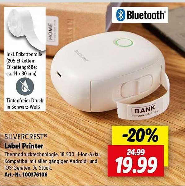 Silvercrest® Label Printer Angebot bei Lidl
