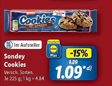 Sondey Cookies Angebot bei Lidl