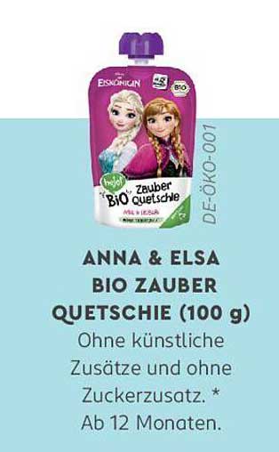 Anna & Elsa Bio Zauber Quetschie Angebot bei Rossmann