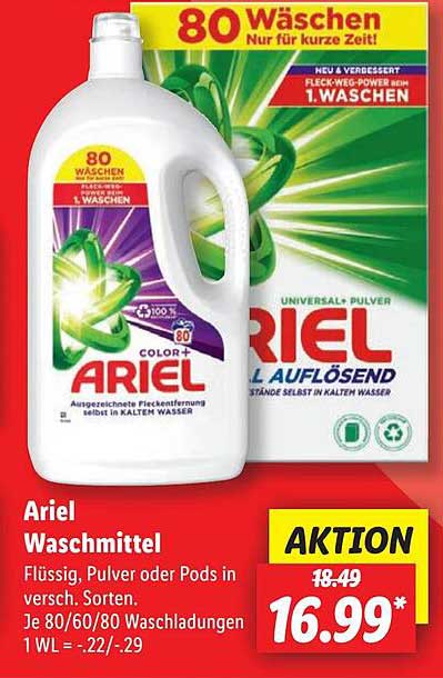 Ariel Waschmittel Angebot bei Lidl