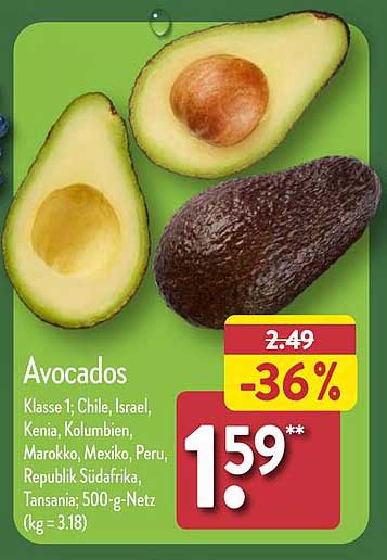 Avocados Angebot bei Aldi Nord