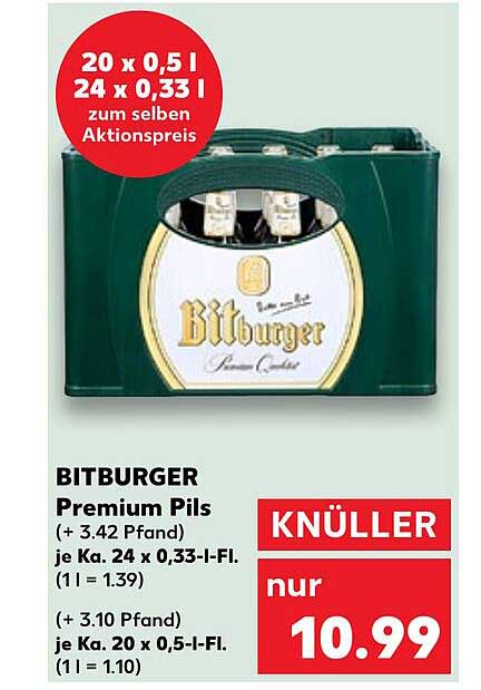 Bitburger Premium Pils Angebot bei Kaufland